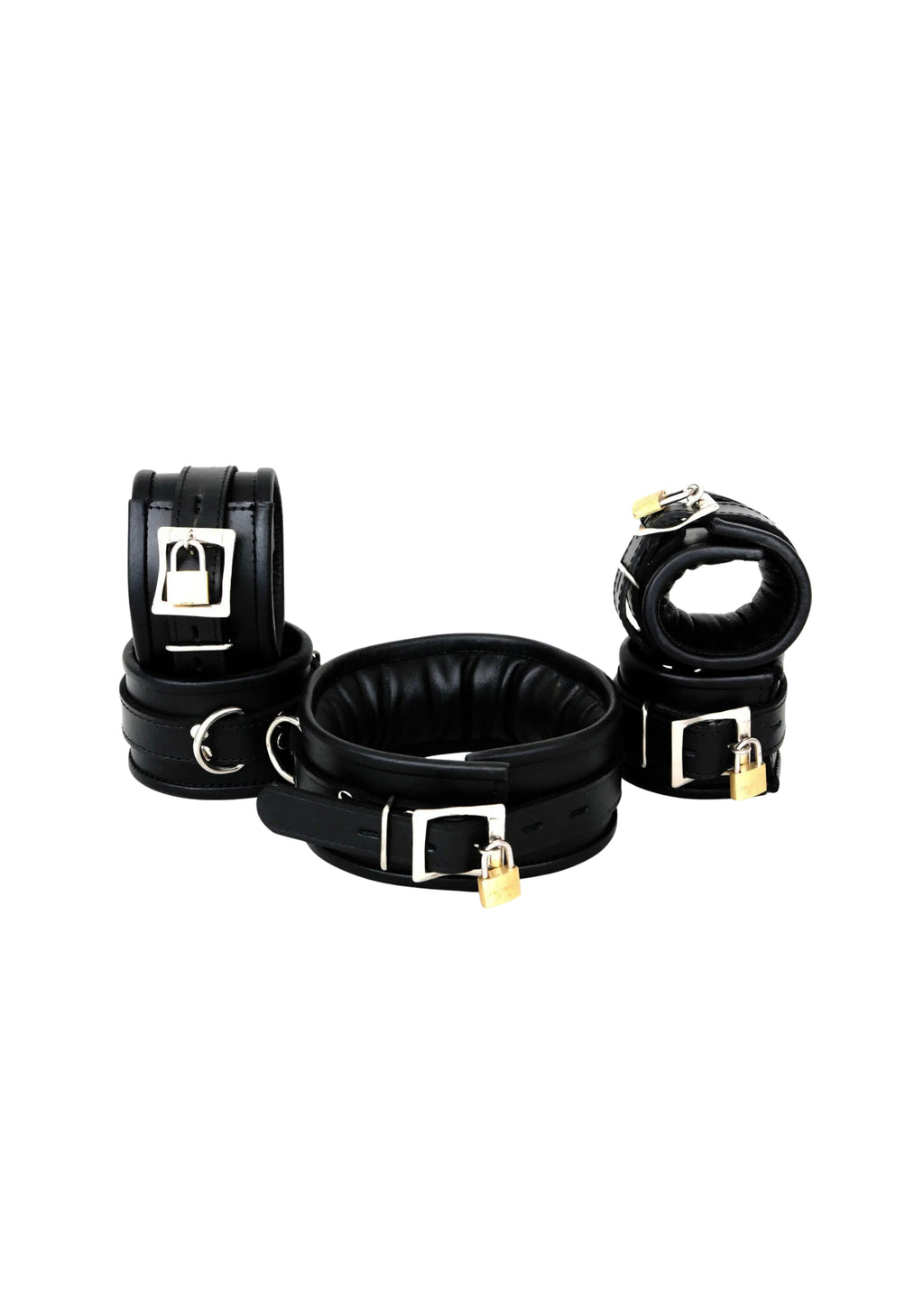 5 Piece set | Padded Leather | Lockable Cuffs – MENAGERIE Intimates